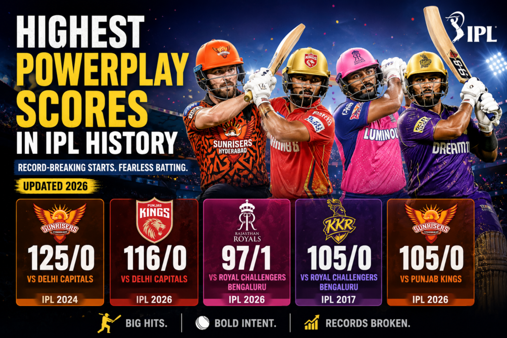 Highest Powerplay Scores in IPL History (Updated 2026) - Cricket Views ...